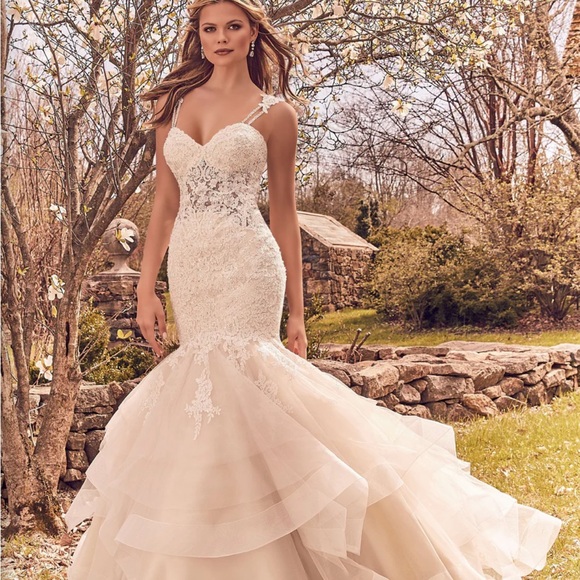 Mori Lee | Dresses | Mori Lee Marciela Cream Lace Wedding Dress | Poshmark